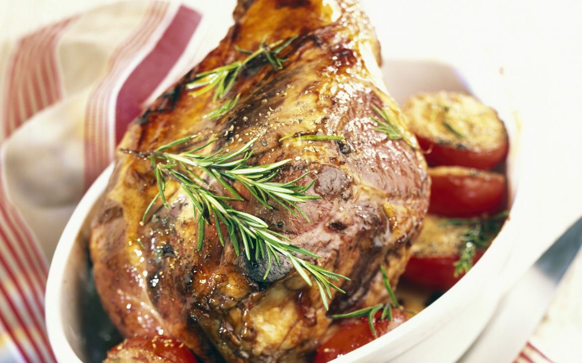 Gigot d’agneau au miel et au romarin - Novoviande